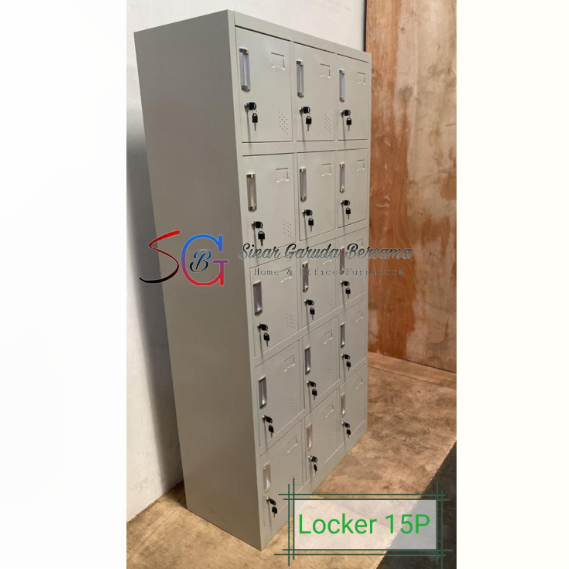 Jual [FULL PLAT BESI] LOCKER LEMARI BESI PENYIMPANAN 15 KOTAK 12 KOTAK ...