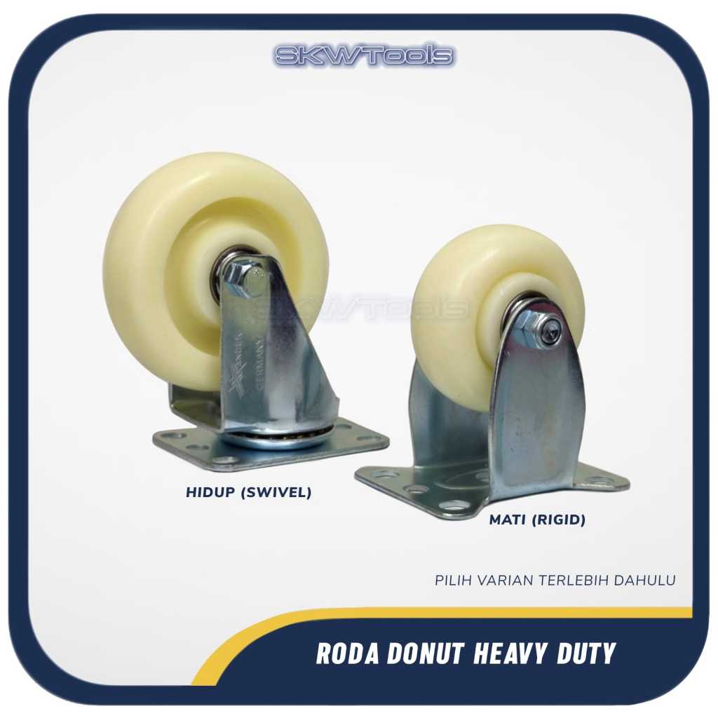 Jual Roda + Bearing HEAVY DUTY Caster Troli Furniture - Roda 3 inchi 4 ...