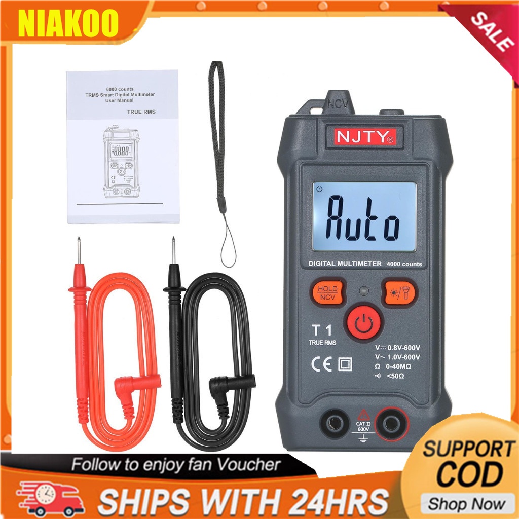 Jual Smart Digital Multimeter Auto Recognition 4000 Counts Voltmeter ...