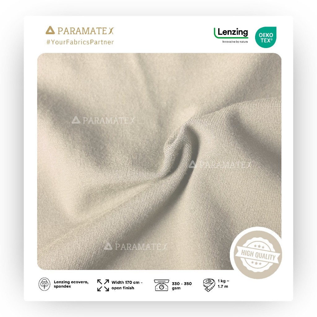 Jual Paramatex Bahan Kain Ecovero Spandex RFD Eco Fashion Fabric ...