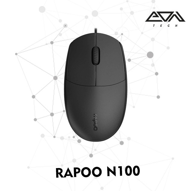 Jual Rapoo N100 Wired Mouse Office Original (Black) | Shopee Indonesia