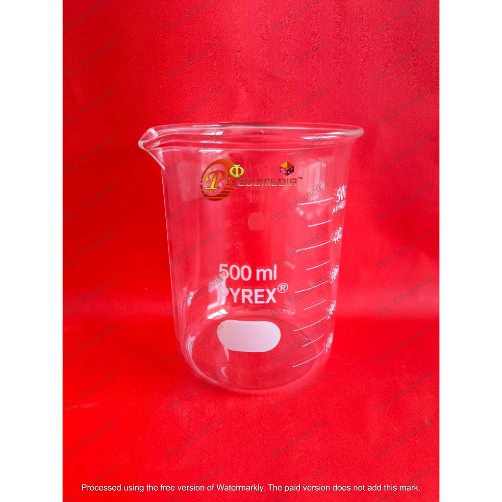 Jual Beaker / Beaker 500ml PYREX / Beaker Glass 500ml / Gelas Kimia ...