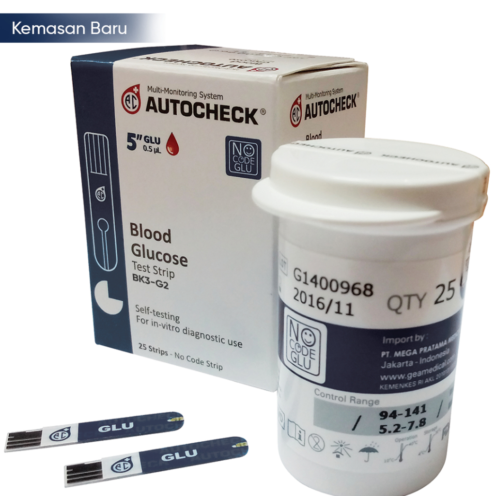 Jual Autocheck Test Strip Glukosa - Biru | Shopee Indonesia
