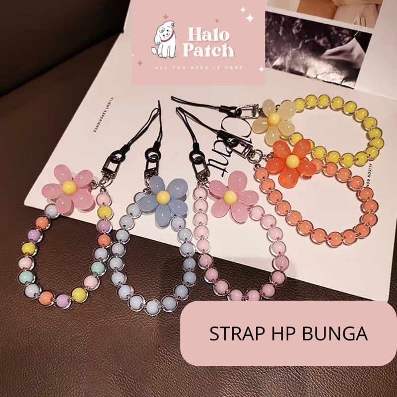 Jual HALO PATCH - PHONE STRAP BUNGA | TALI HP BUNGA | STRAP HP PREMIUM ...