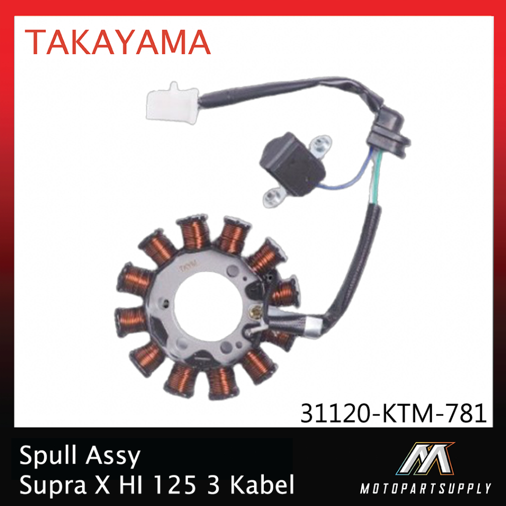 Jual Takayama Spool Spull Stator Assy Komplit Supra X 125 Helm In (3 Kabel) | Shopee Indonesia