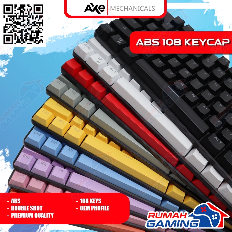 Jual KODE V82P KEYCAP KEYCAPS OEM PROFILE ABS DOUBLE SHOT 18 KEYS ...