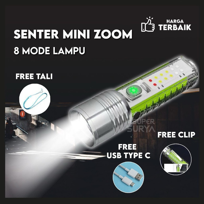 Jual Senter Led Magnet 8 Mode Glow In The Dark Super Terang - Senter ...