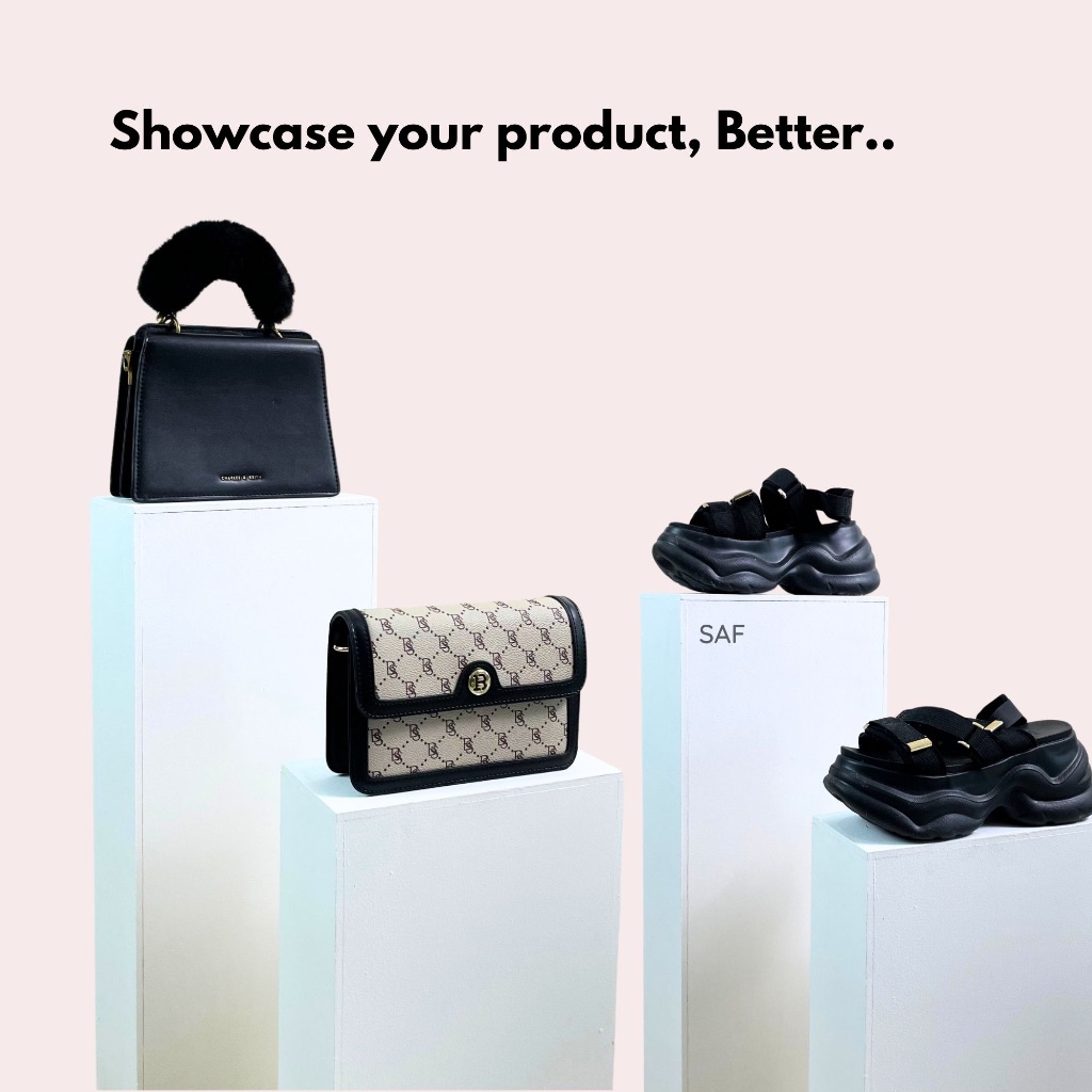 Jual SAF Podium pipih Balok Kayu Big Size Display Produk - Properti ...