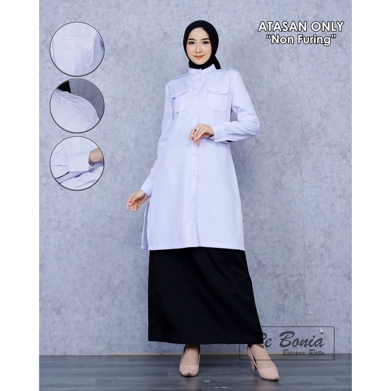Jual Atasan Putih Dinas Terbaru Baju Dinas PDH Putih Wanita Seragam ...
