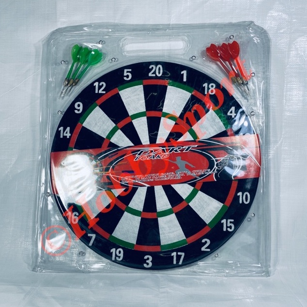 Jual KODE O27T Dart Game Board 17 Inchi Dengan 6 Anak Papan Besar Tebal ...