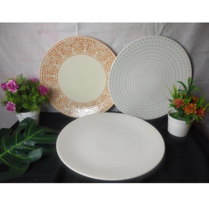 Jual Piring Keramik Dinner Plate 10,5 Inch/ 27cm / Piring Makan Saji ...