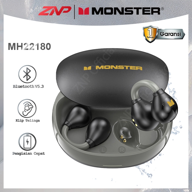 Jual ZNP X Monster MH22180 TWS Wireless Bluetooth Earphone V5.3 Bone ...