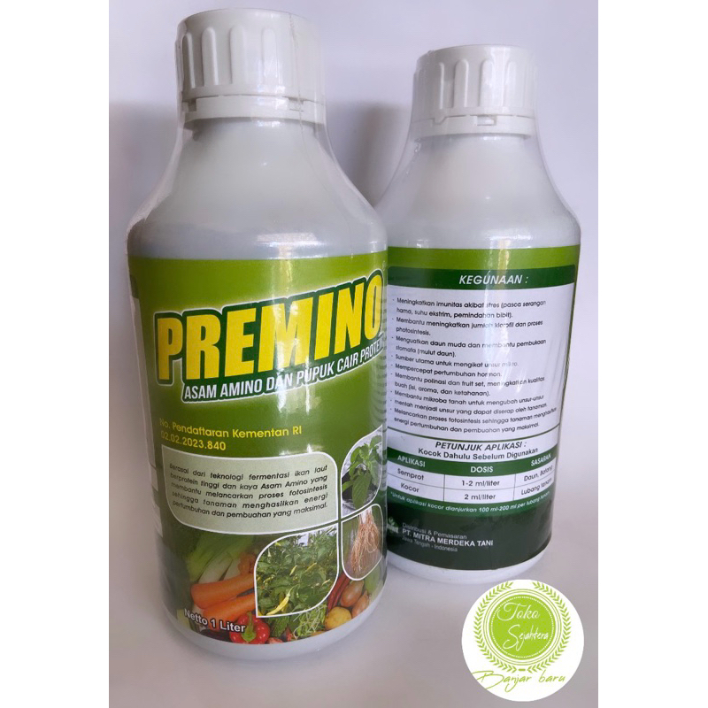 Jual Pupuk Asam Amino Tanaman Premino 1 Liter Nutrisi Organik Cair ...