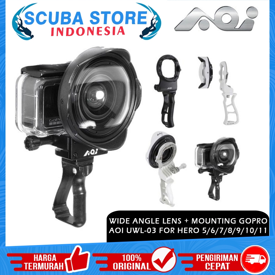 Jual UWL-03 AOI Wide Lens 140 Degree Action Cam Camera Gopro Hero 5 6 7 ...