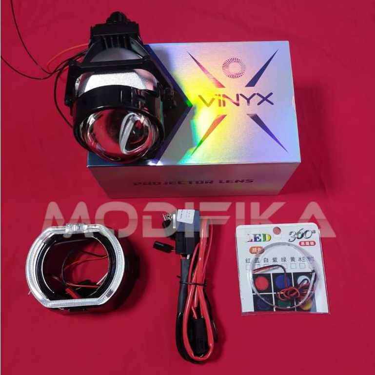 Jual PAKET BILED BILLED MOTOR VINYX P25 2,5 INCHI PURPLE LENS SHROUD ...