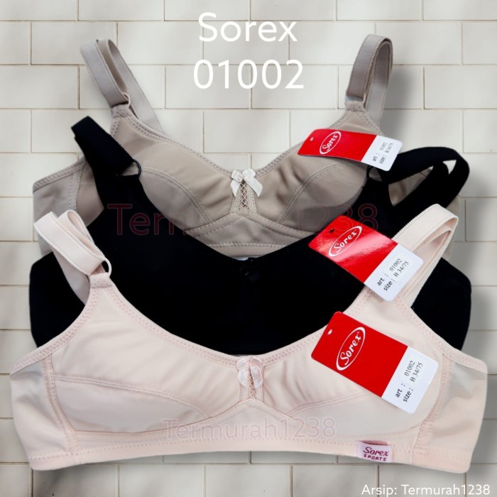 Jual 3Pcs Bh Sorex Sport 01002 | BH Sorex Busa Tipis | BRA Tanpa Kawat | Shopee Indonesia