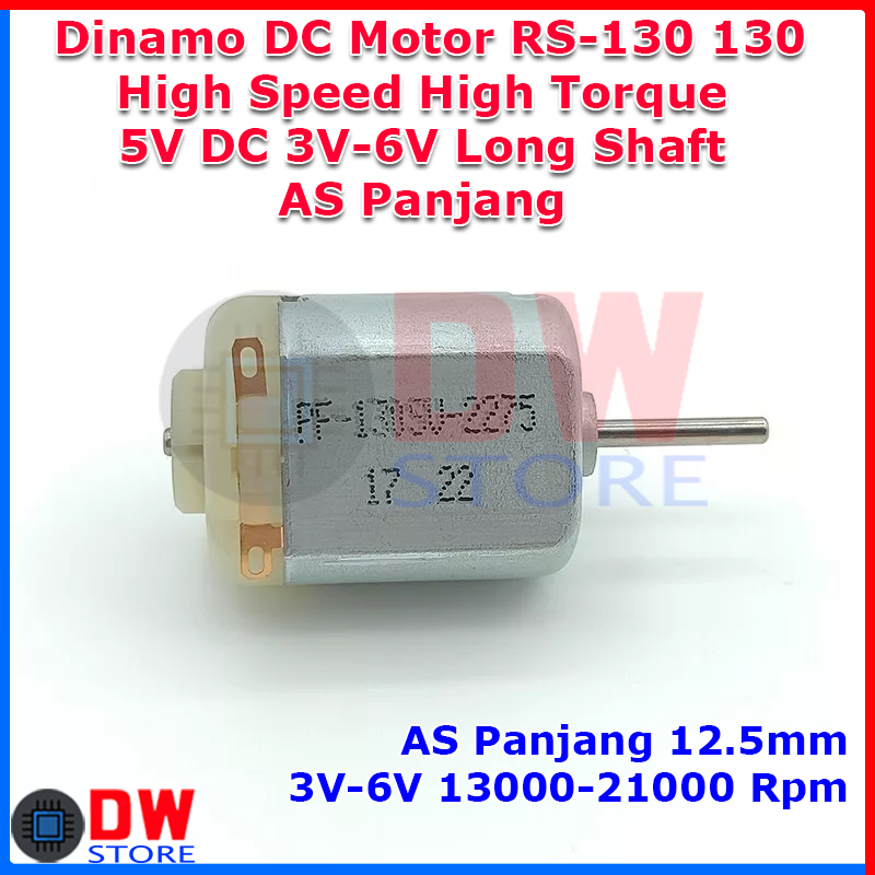 Jual Dinamo DC Motor RS-130 130 5V DC 3V-6V High RPM Speed High Torque ...