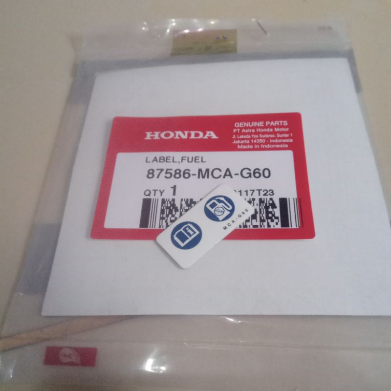 Jual label fuel sticker stiker logo label tanki tangki bensin genio ...
