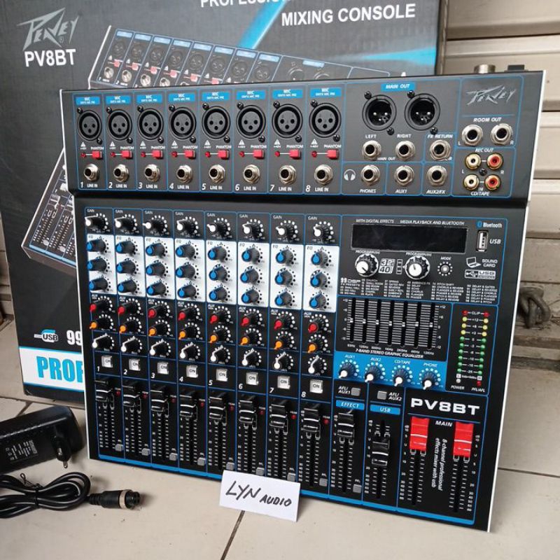 Jual MIXER PEAVEY PV8BT BLUETOOTH USB MP3 MIXER 8 CHANNEL PV 8 BT ...