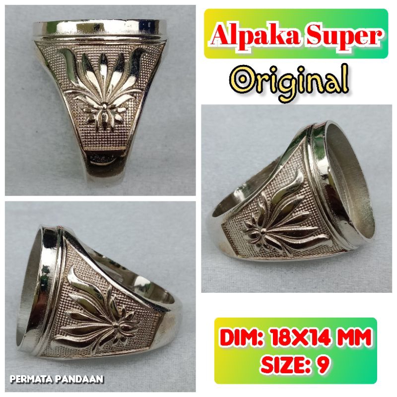 Jual emban batu akik dan permata alpaka super Minimalis polos.49 ...