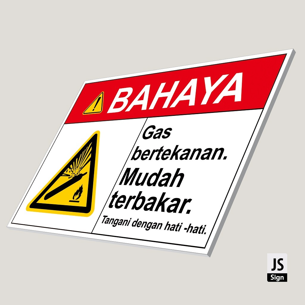 Jual SAFETY SIGN K3 - GAS BERTEKANAN MUDAH TERBAKAR + PLAT 2MM | Shopee ...