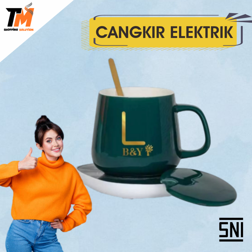 Jual NEW!!! VISHAL Mug Cangkir Elektrik Set Keramik Pemanas 55 Derajat ...