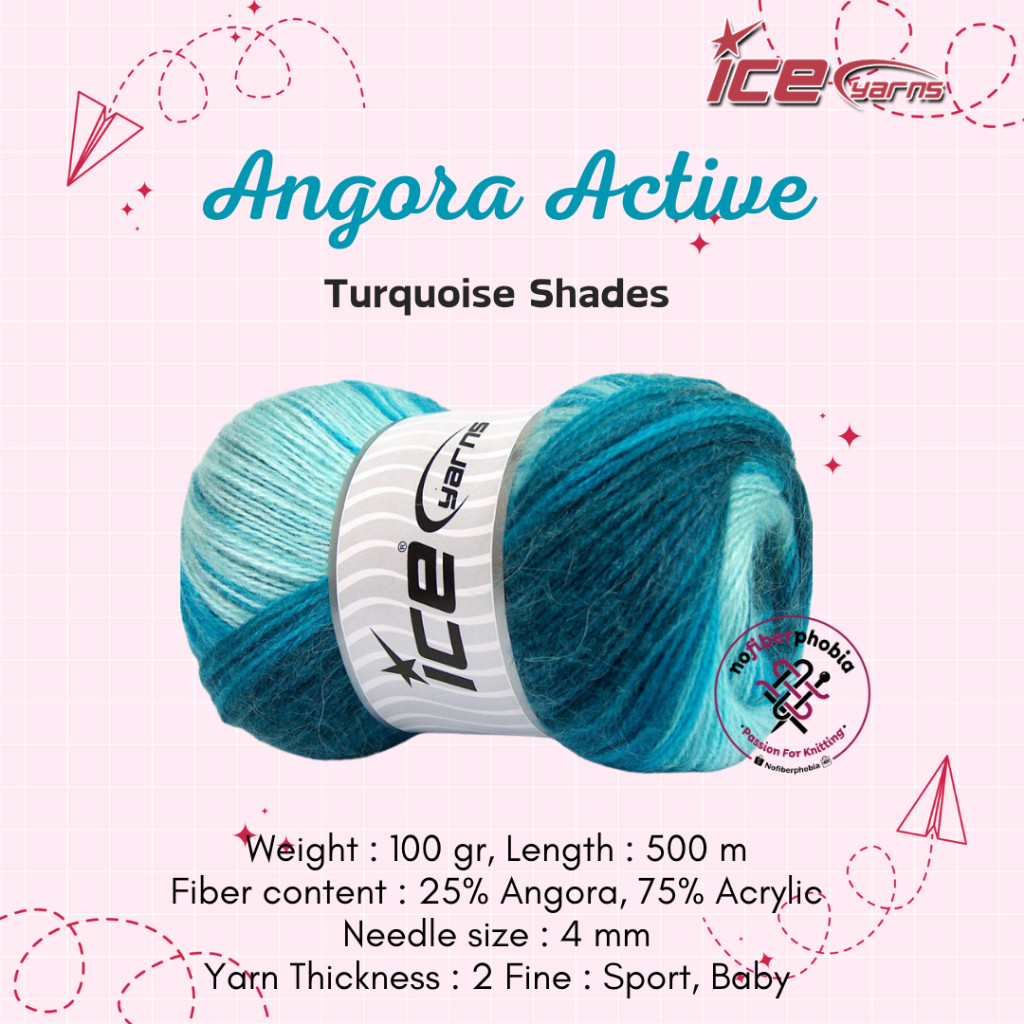 Jual Benang Rajut Ice Yarns ANGORA ACTIVE | Shopee Indonesia