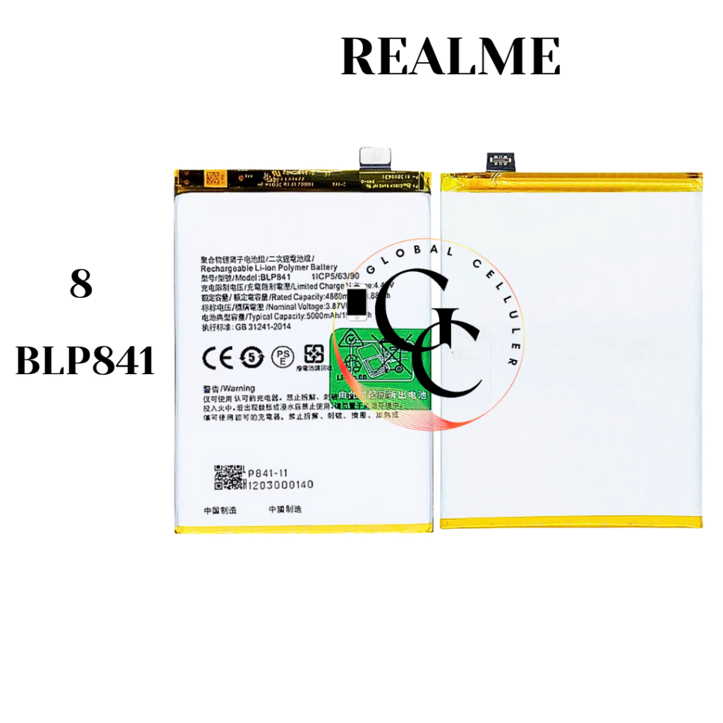 Jual Baterai Realme 8 BLP841 Original (Batre Batrai Battery) | Shopee ...