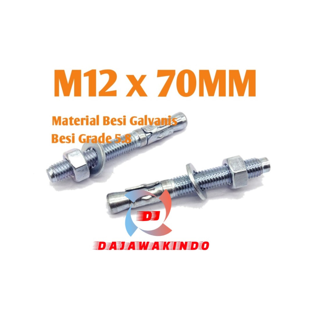 Jual Angkur Trubolt M12 x 70 / Wedge Anchor M12 x 70 Galvanis | Shopee ...