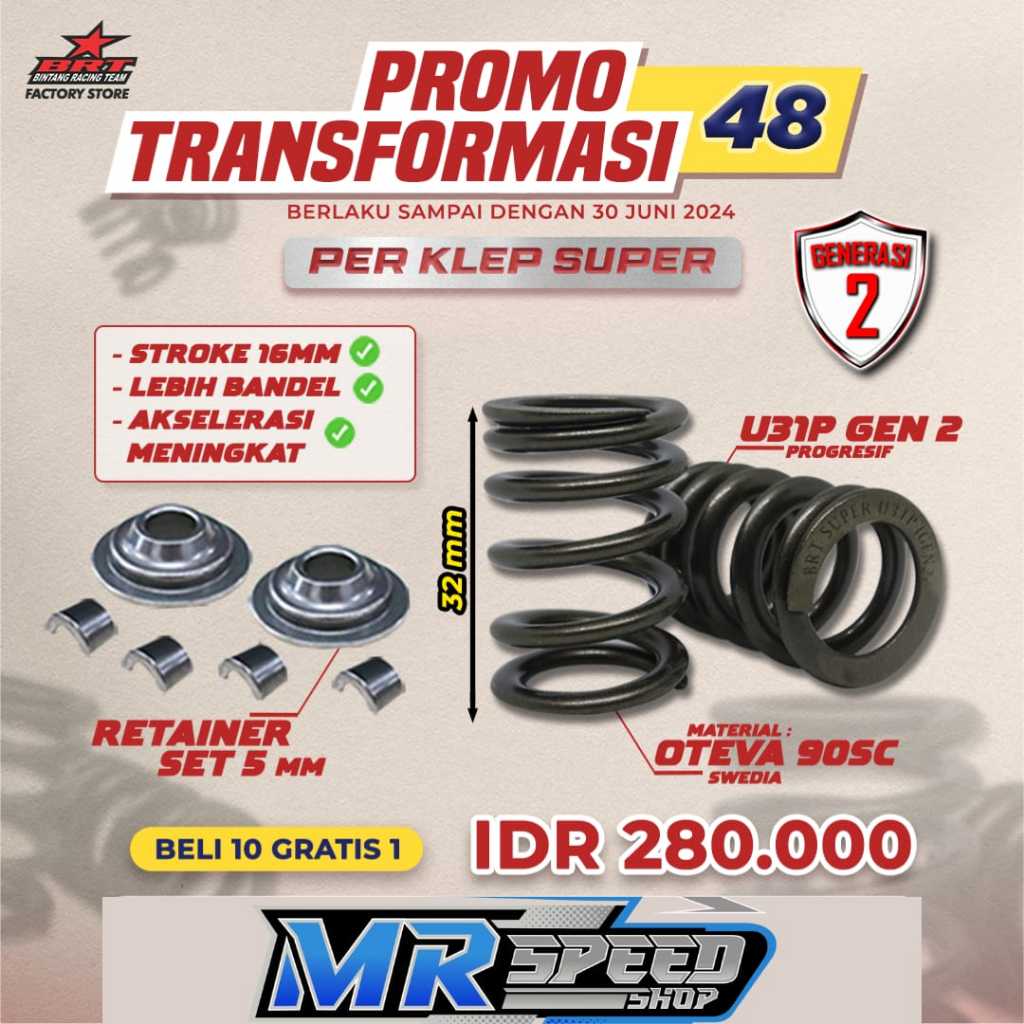 Jual PER KLEP SUPER UNIVERSAL + RETAINER SET U31 PROGRESSIVE (GEN 2) BRT | Shopee Indonesia
