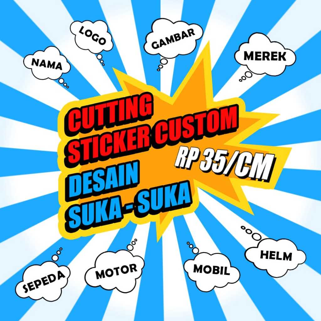 Jual Cutting Sticker Custom Cuting Stiker Oracal Asahi Max Logo Nama ...