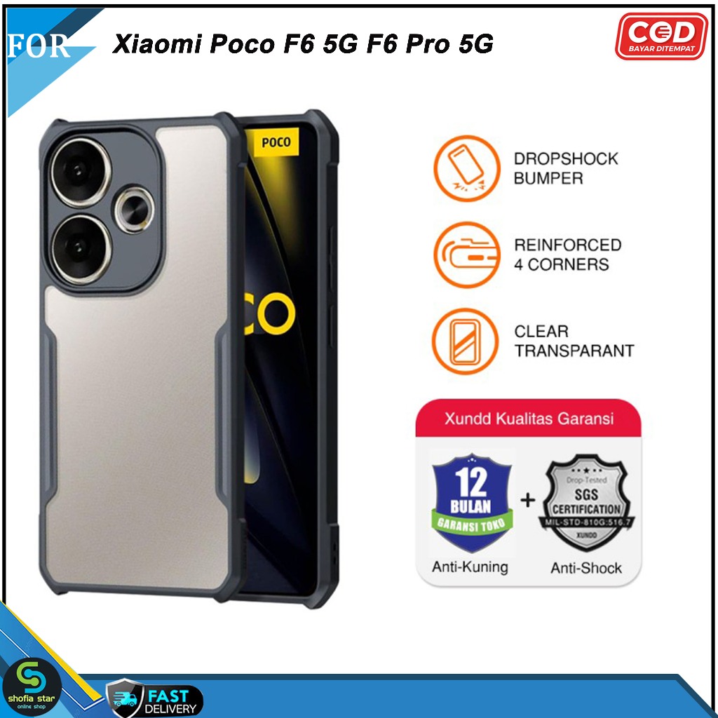 Jual Case Xiaomi Poco F6 5G F6 Pro 5G Hard case Fusion Shockproof ...