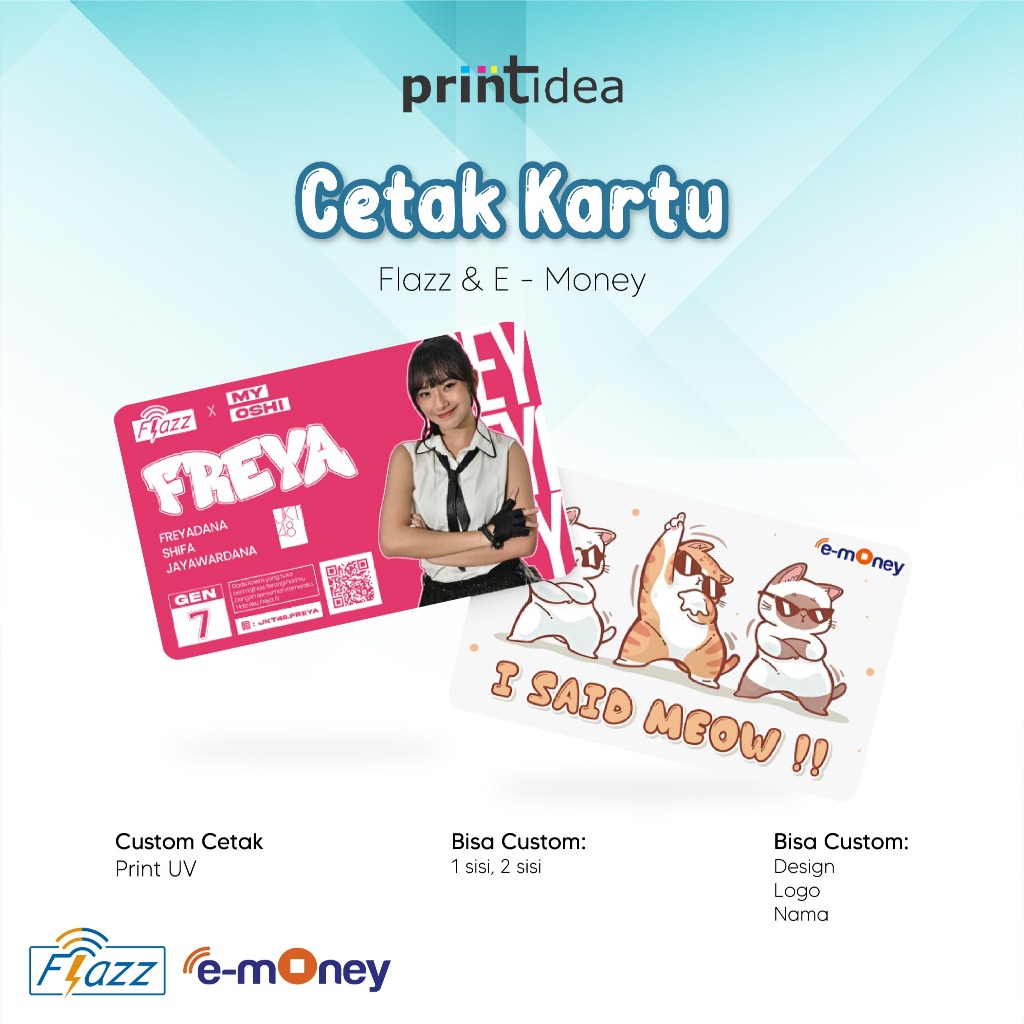 Jual Custom Flazz BCA Gen 2 / Custom Emoney Etoll Mandiri Cetak Flazz ...