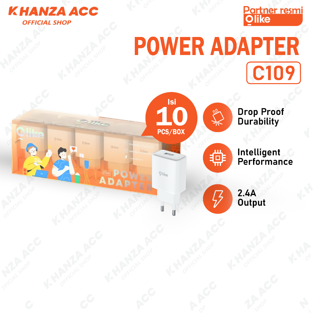 Jual KHANZAACC OLIKE C109 Adapter Charger 5V 2.4A Fast Charging Single ...