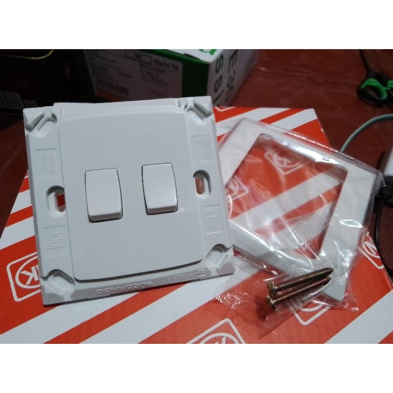 Jual saklar double switch / 2 gang merek MK tipe-S8872 W1WHI 10amper ...