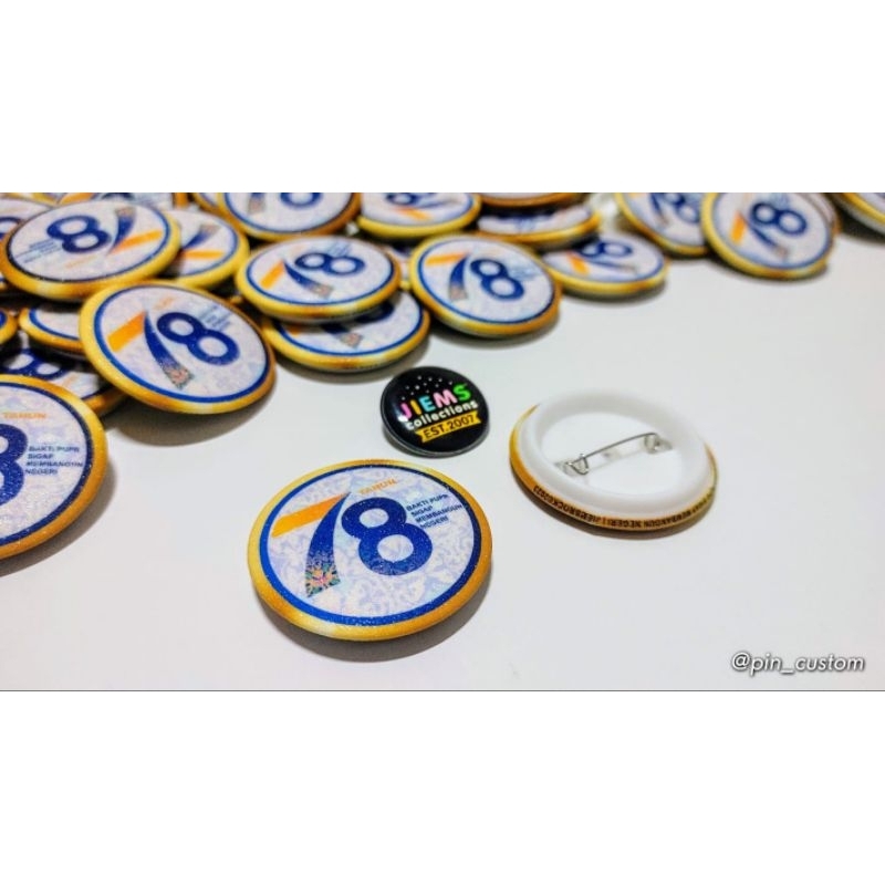 Jual PIN BULAT COSTUM DOP GLITER 44 MM/4,4 CM( GAMBAR BEBAS,TANPA ...