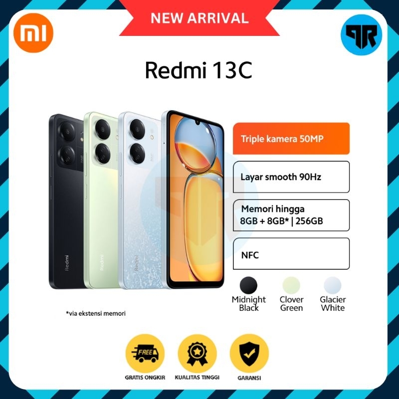 Jual Xiaomi Redmi 13C NFC 6/128GB 8/256GB | Helio G85 90Hz 50MP AI ...
