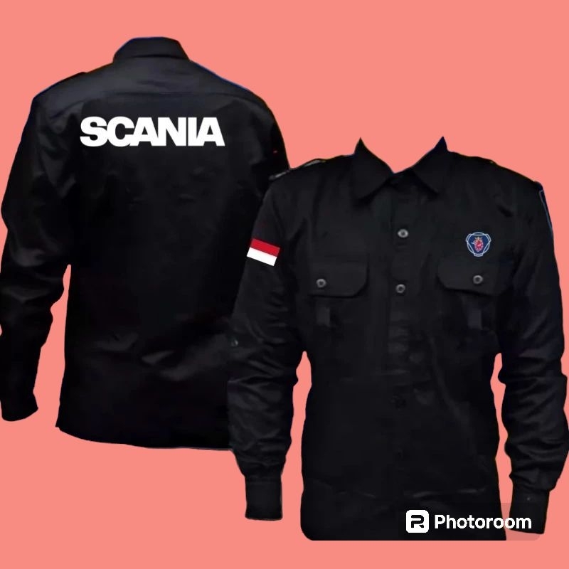 Jual Kemeja Kerja Seragam Kerja Scania Full Bordir | Shopee Indonesia