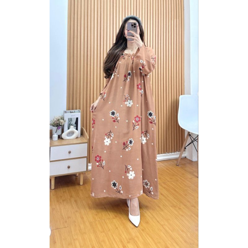Jual Longdress Fuji Daster Panjang Semata kaki Daster Fuji Lengan Panjang | Shopee Indonesia