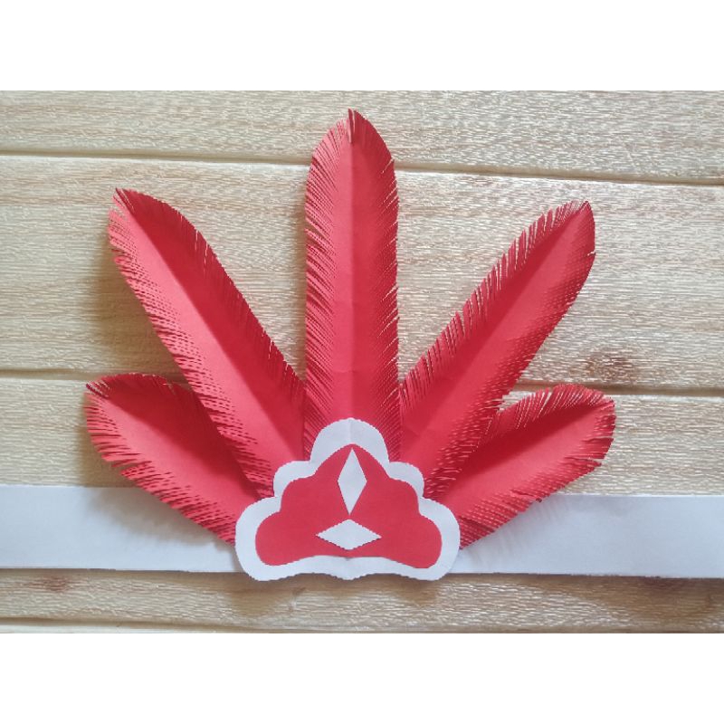Jual bando kertas merah putih mahkota merah putih bando kertas merah ...