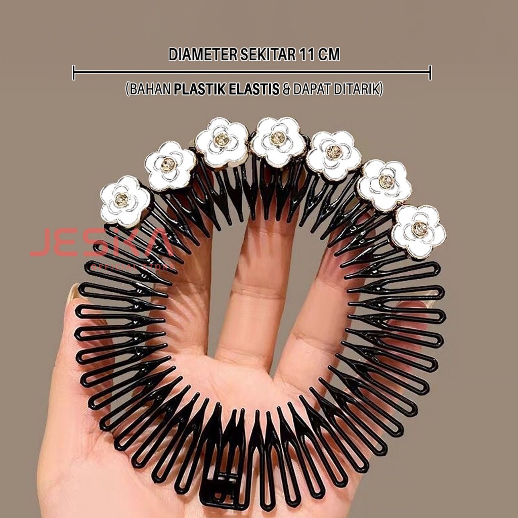Jual Bando plastik sisir rambut jepit simple fleksibel elastis ...