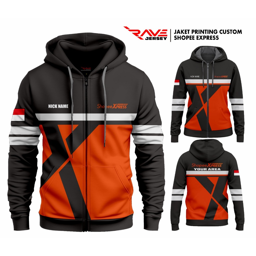 Jual JAKET KURIR SHOPEE XPRESS JAKET FULL PRINTING SUBLIMATION CUSTOM ...