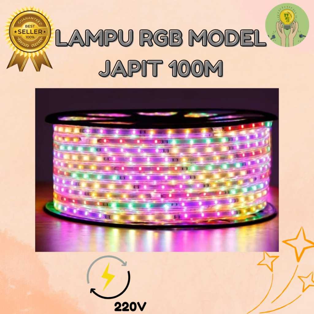 Jual LAMPU LED STRIP RGB 48LED 100M MODEL JAPIT | Shopee Indonesia