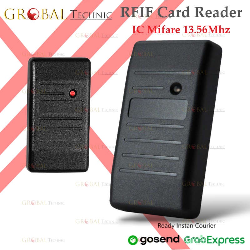 Jual RFID Card Reader Wiegand 26 Bit Or 34 Bit IC Mifare 13.56Mhz LED Indicator Card Reader ...