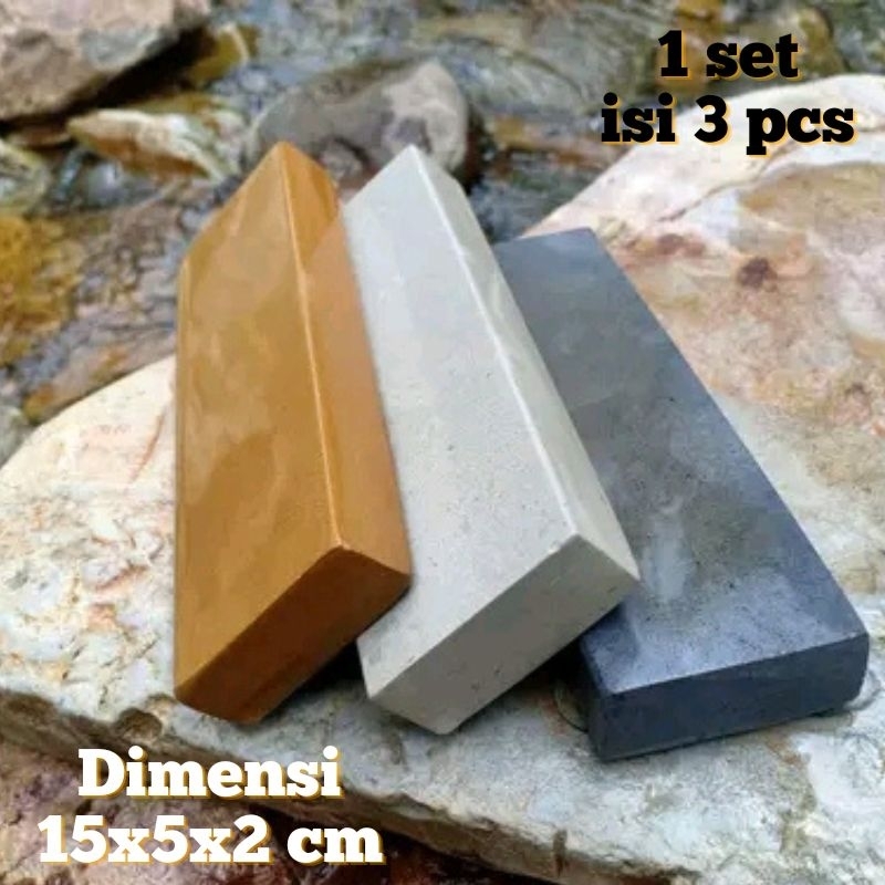 Jual Batu Asahan Asah Asli Alam Dimensi 15x5x2 Pengasah Pisau Dan ...