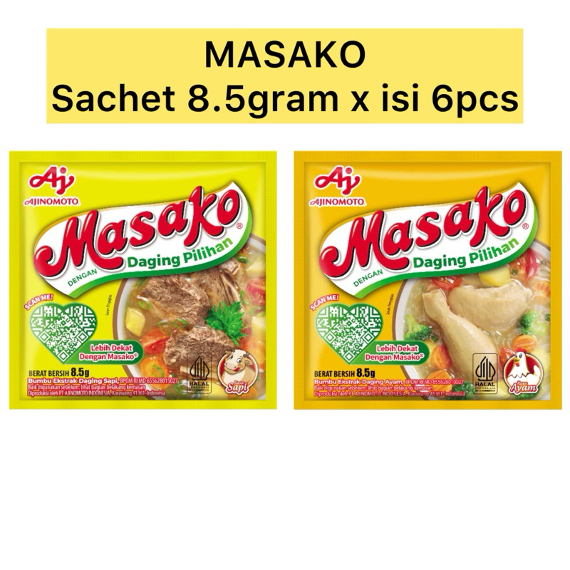 Jual MASAKO AYAM SAPI SACHET 8,5gr x 6 pcs BUMBU KALDU PENYEDAP RASA ...