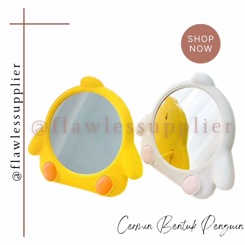 Jual Cermin Kaca Make Up Bentuk Penguin / Standing Mirror Make Up ...