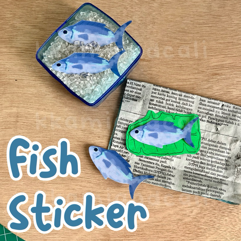 Jual Fish Sticker Pack / Tuna Sticker / 5 pcs Sticker Pack / Die Cut ...