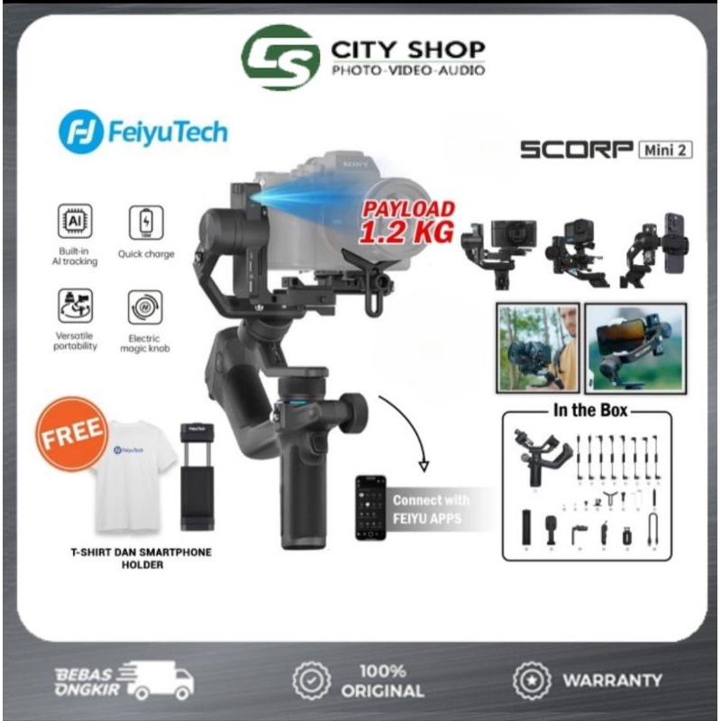 Jual FEIYU SCORP MINI 2 COMBO KIT & SCORP MINI 4IN1 STABILIZER GIMBAL 3-AXIS | Shopee Indonesia