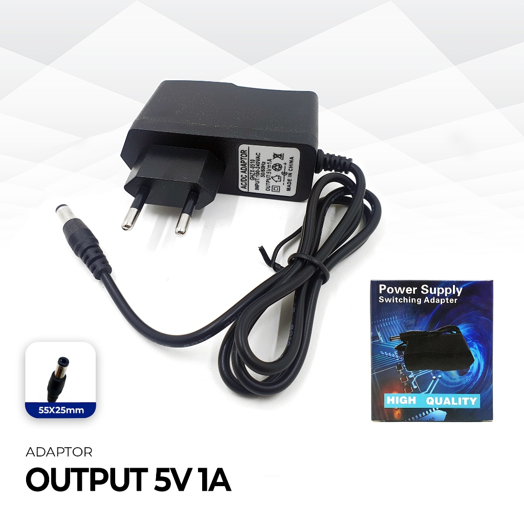 Jual Adaptor 5V 1A 55x25mm | Shopee Indonesia